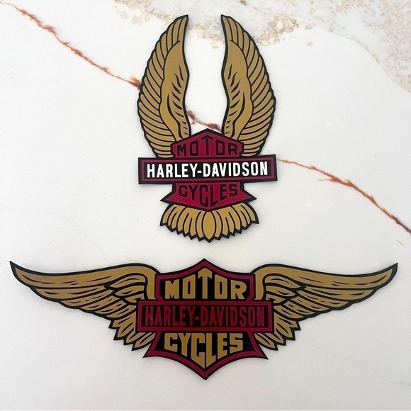 Harley-Davidson | Accents | Rare Vintage Large Harleydavidson Wing ...